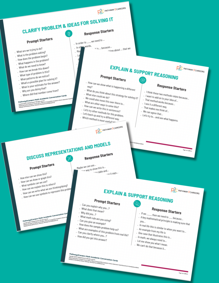 P2C Academic Conversation Cards - Pathway2Careers